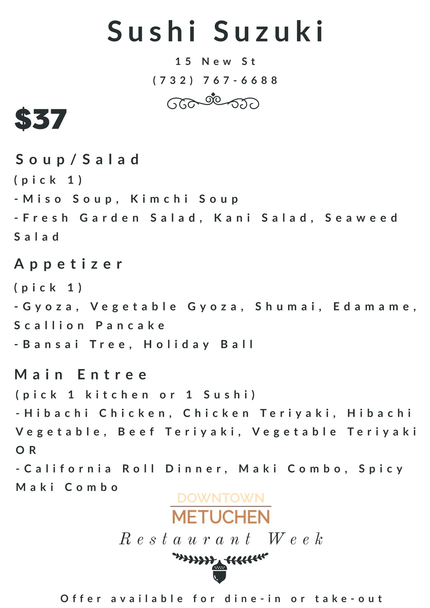 SushiSuzuki – Downtown Metuchen